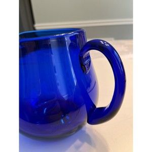 BLENKO | Dining | Vintage Blenko Cobalt Blue Pitcher Applied Handle ...